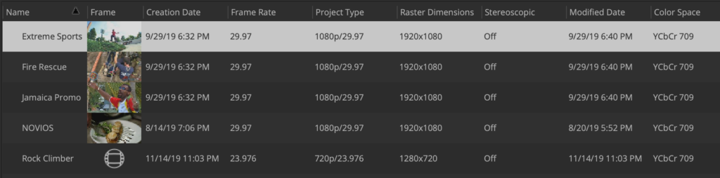 Project Thumbnails | GeniusDV